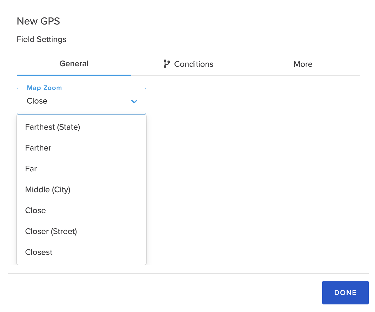 Change the Zoom Level for a GPS Map in the Builder – GoCanvas Help Center