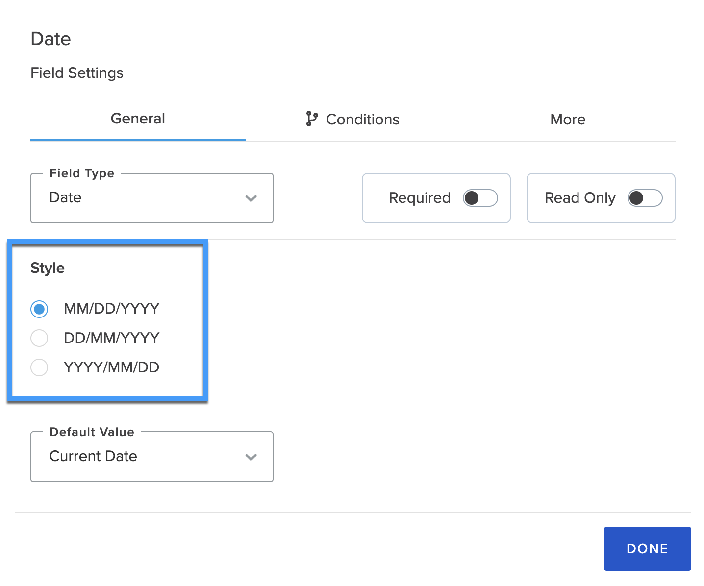 Date Field Formats within the Builder – GoCanvas Help Center