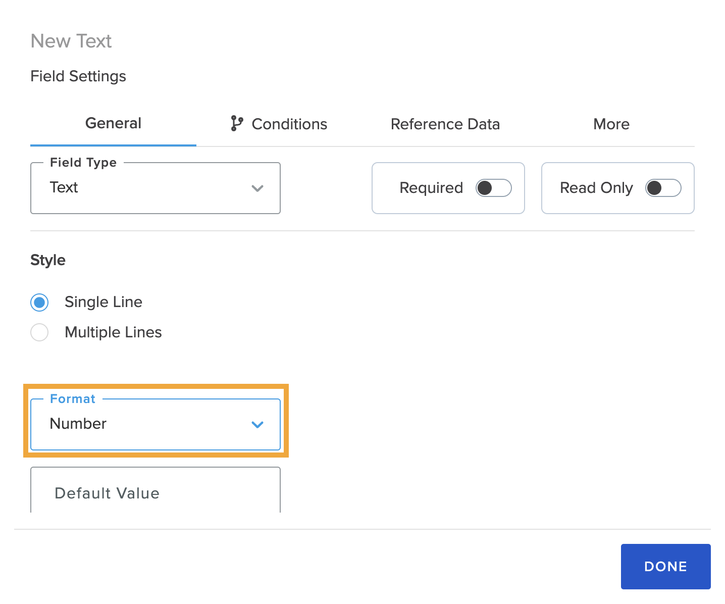 Number Format Single Line Style Text Fields in the Builder – GoCanvas ...