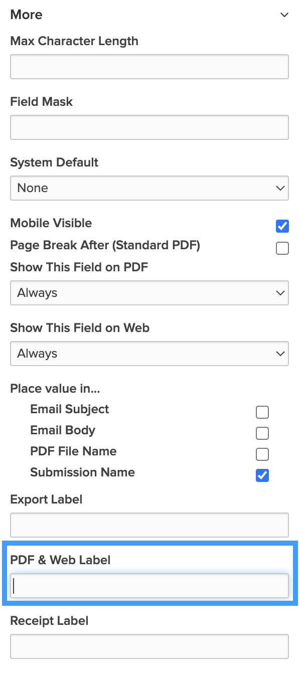 What is the PDF & Web Label setting in the Legacy Builder? – GoCanvas ...